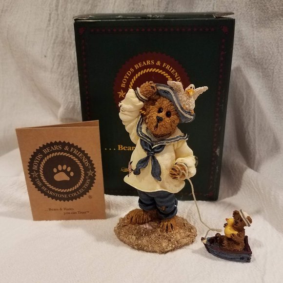 Boyds Bears | Accents | Boyds Bear With Small Bear In Boat Figurine ...